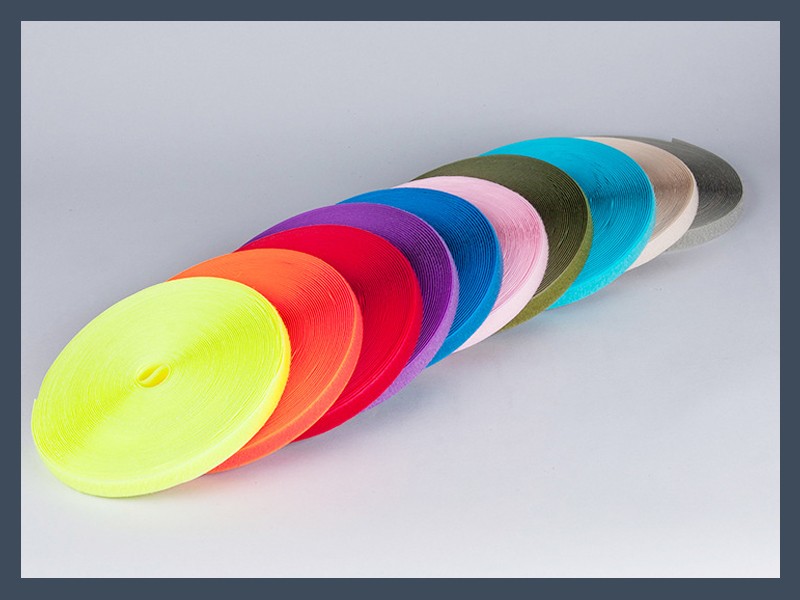 Polyester hook and loop, colours